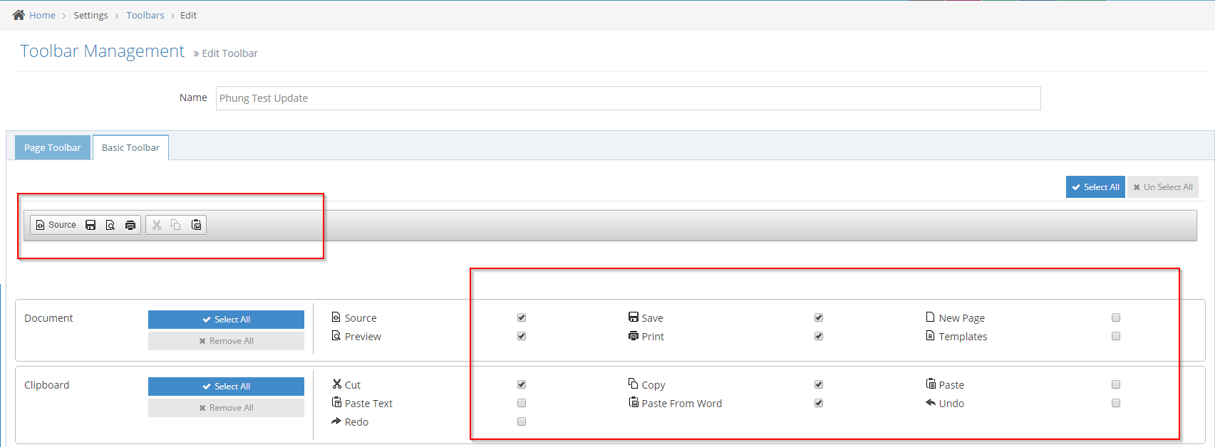 WebEd Cloud User Guide - Configuring Editor Toolbars